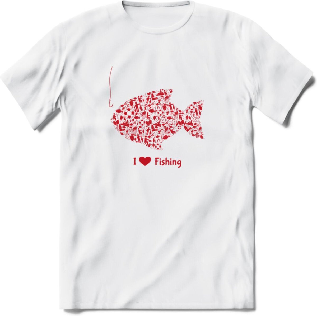I Love Fishing - Vissen T-Shirt | Rood | Grappig Verjaardag Vis Hobby ...