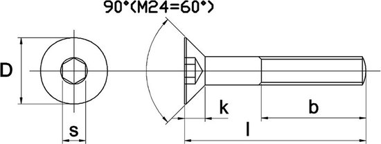 Inbusbout Din7991 10.9 Vk M5X20Mm Zwart - 500 stuks | bol