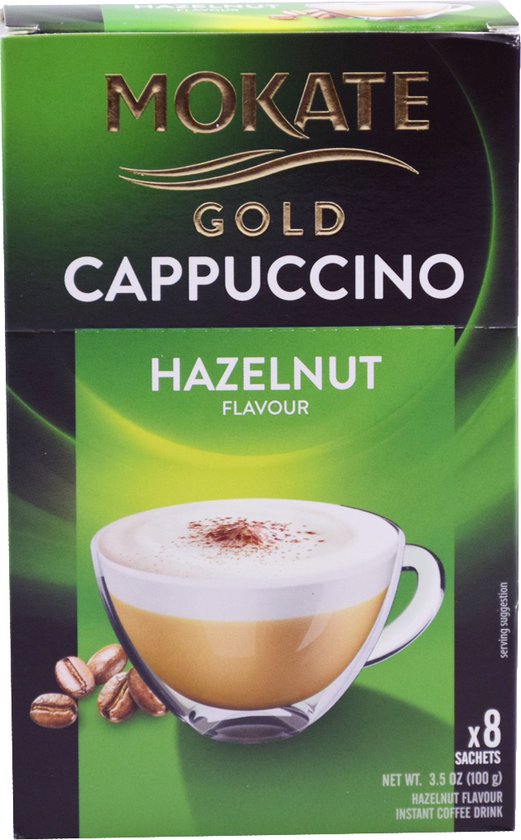 Mokate Gold "Cappuccino Hazelnut" Instant Koffie 8 x 12,5g | bol.com