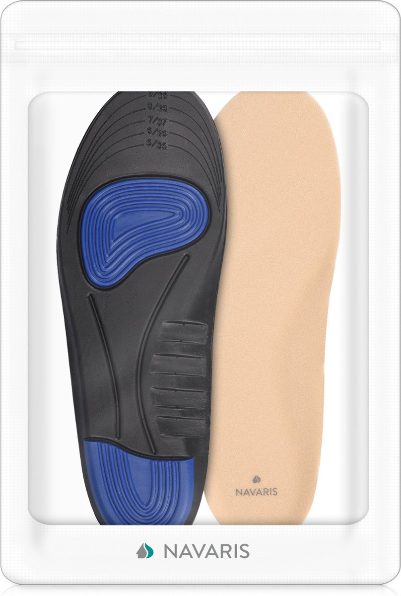 Navaris orthopedische inlegzolen van traagschuim - Zolen voor gevoelige ...