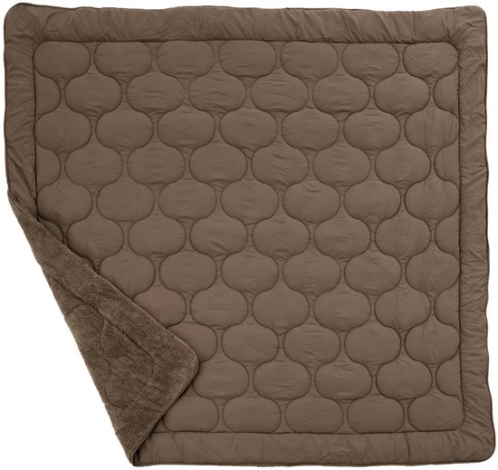 Droomtextiel 2 in 1 Teddy Dekbed zonder Overtrek Bruin 240x200 cm ...