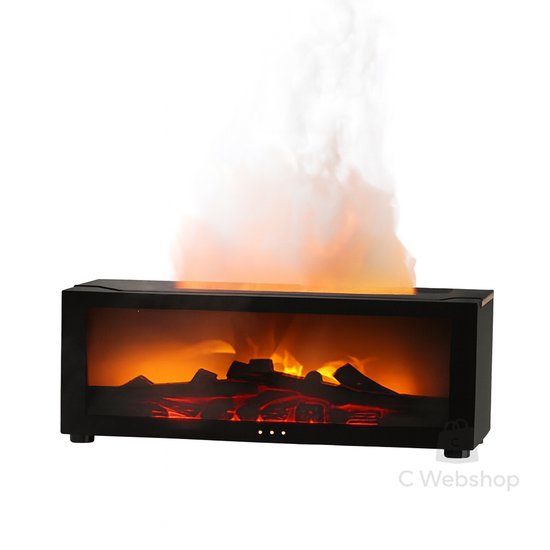 Openhaard Led Diffuser- Vlam effect - Luchtbevochtiger - Nachtlampje ...