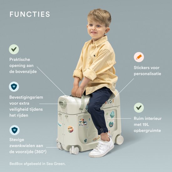 Stokke JetKids BedBox - Rijdbare koffer voor kinderen 2-7 jaar - Coral ...