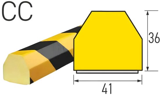 Knuffi stootrand vlakprofiel type CC - 5 meter | bol