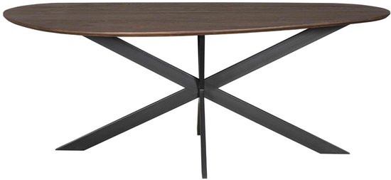 Starfurn - Eettafel Lou - Bruin - 98x210x76 cm | bol