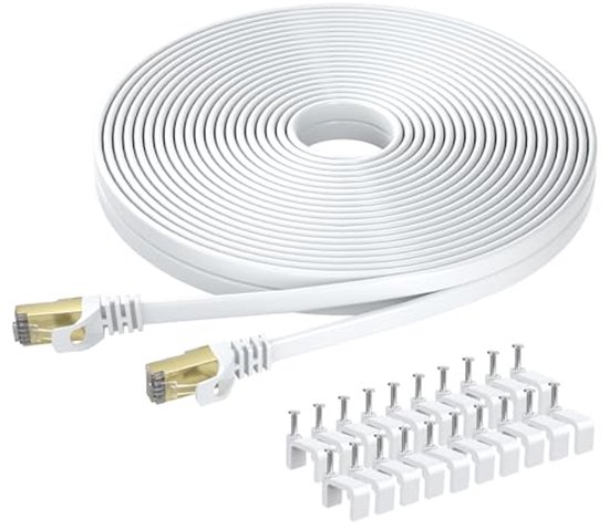 Cat 8 Ethernet Kabel 8 Meter – Hoge Snelheid, Platte RJ45 Lan ...