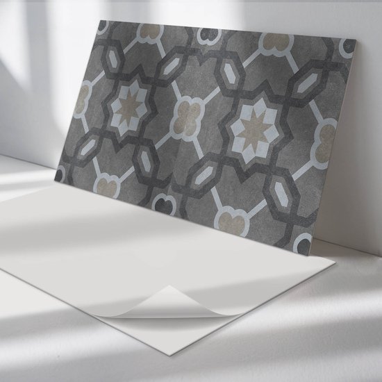 Wallfluent Vinyl Tegels - Geometrisch tegelpatroon Vinyl Wandtegels ...
