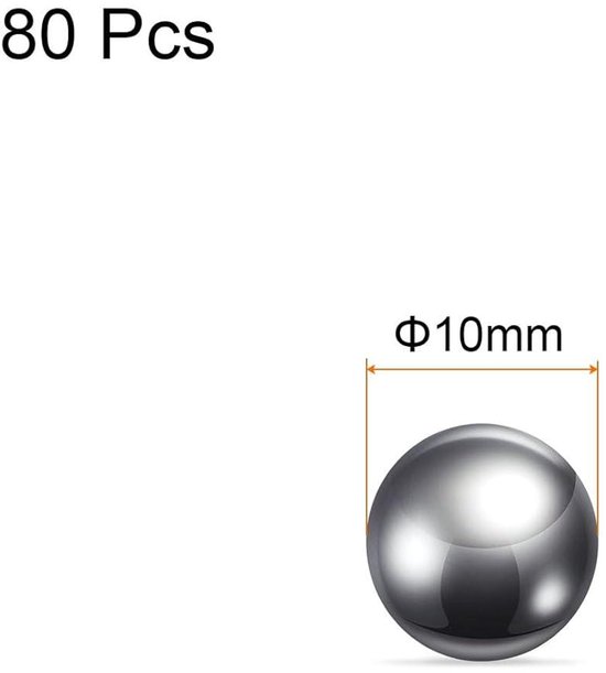 80 stuks precisieballen 10 mm G10 chroom stalen ballen zilverkleurig ...