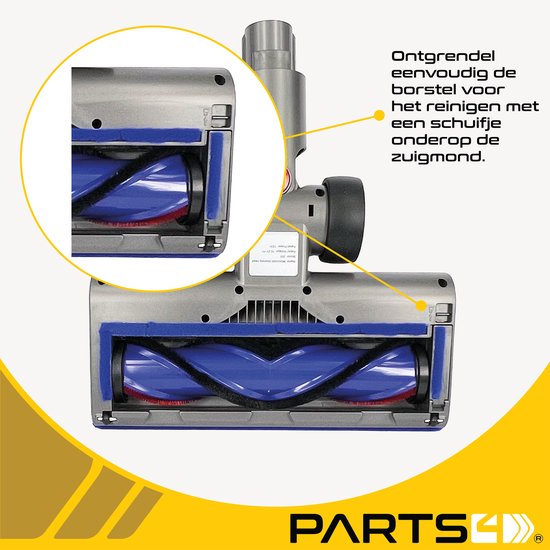 PARTS4® zuigmond elektrisch roterend geschikt voor Dyson | Passend voor de Dyson V7 /... | bol