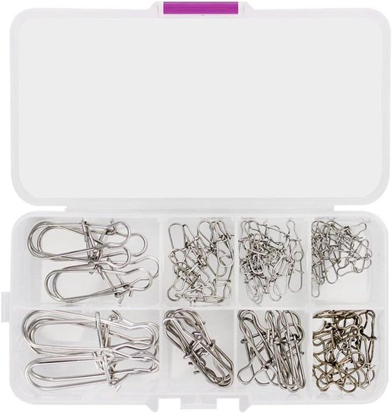 100 stks Duo Lock Snaps, Sterke Snap Swivel RVS Haak Connector voor ...