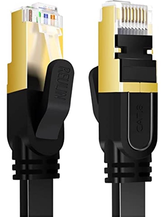 Flexibele Cat 8 Ethernet Kabel RJ45 - Platte Netwerkkabel voor PC ...