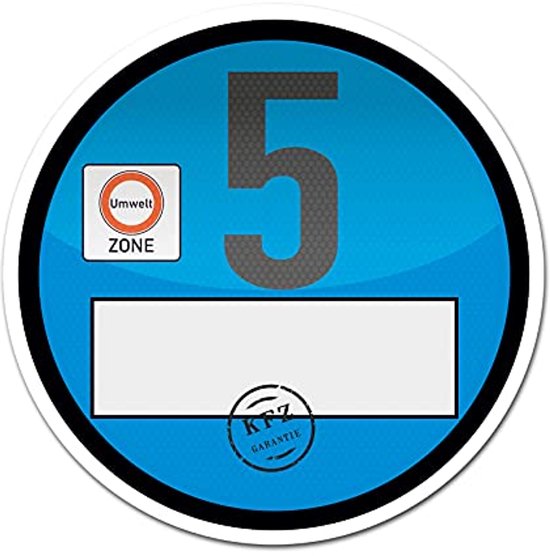 Zelfklevende Euro 5 Milieusticker voor Voertuigen - Fijnstof Sticker ...