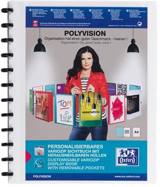 Transparante ringmap A4 met Vario-Zip systeem - 20 hoezen voor ...