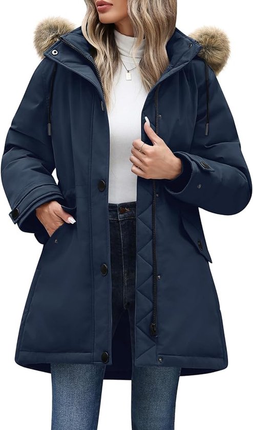 Winterjas voor dames, warme winterparka, winterjas, verdikte vulling ...