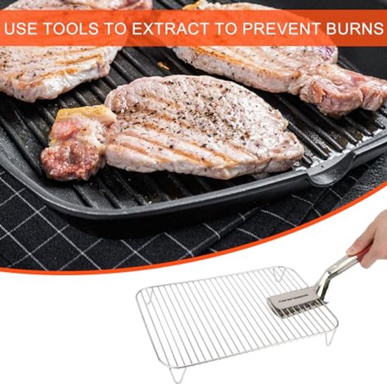 2Pcs Grill Rack for Ninja Woodfire, Stainless Steel Non-Stick Barbecue ...