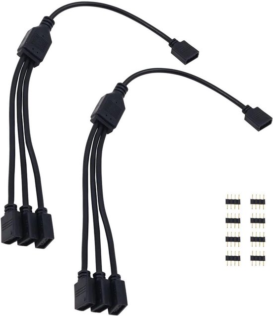 Allecto plus - LED Strip Splitter Kabel - 4 Pin RGB Splitter - 1 tot 3 ...
