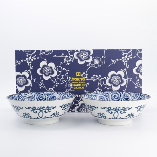 Tokyo Design Studio Ramen Bowl 2pcs Giftset 19x7.5cm 1100ml | bol