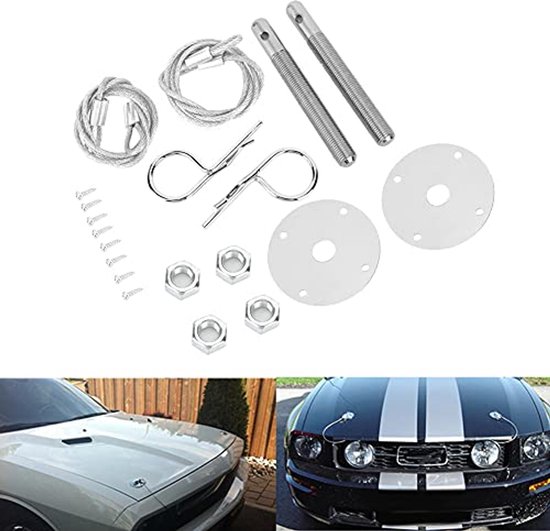 Bonnet Pin Plate Lock Stainless Steel Bonnet Bonnet Lock Clip Kit Hood ...