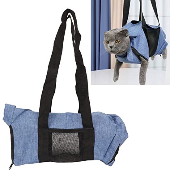 Pet Bath Bag Adjustable Neck Waterproof Lining Breathable Cat Grooming ...