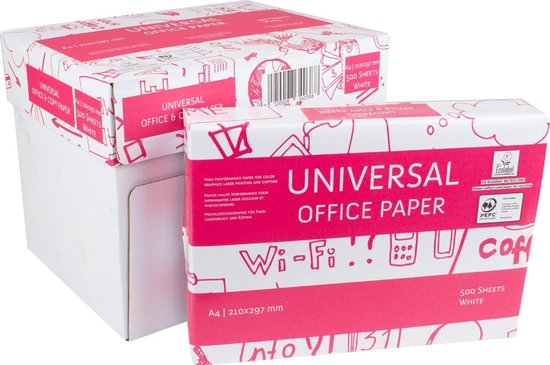 Kopieerpapier - Printpapier - A4 papier - 75 gram - Doos van 5 pakken ...
