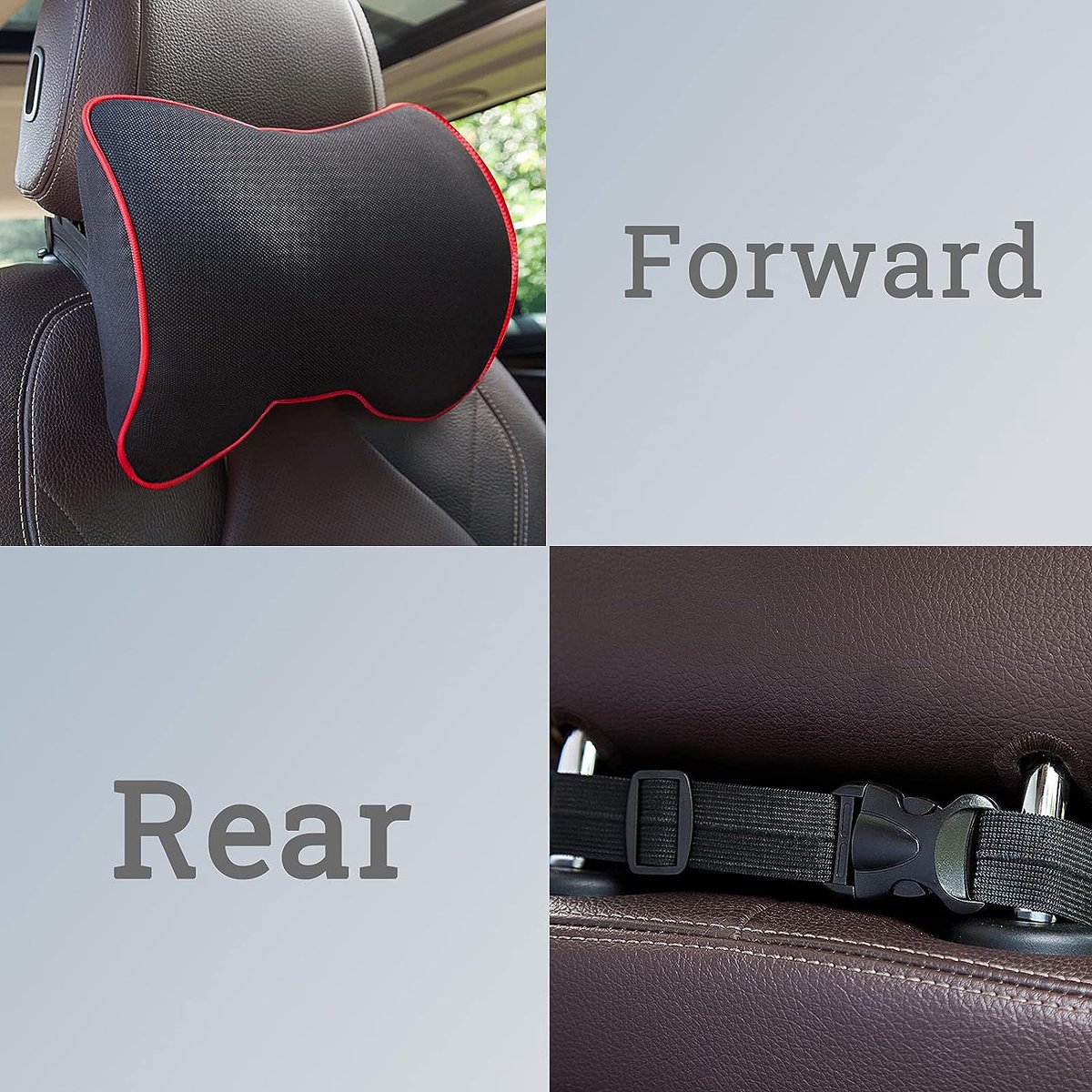 Nekkussen voor in de auto, traagschuim, nekkussen, hoofdkussen, biedt ...
