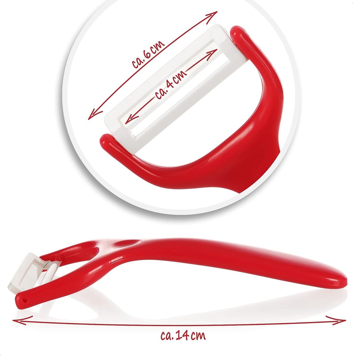 3x dunschiller met keramisch mes - dunschiller voor groenten en fruit ...