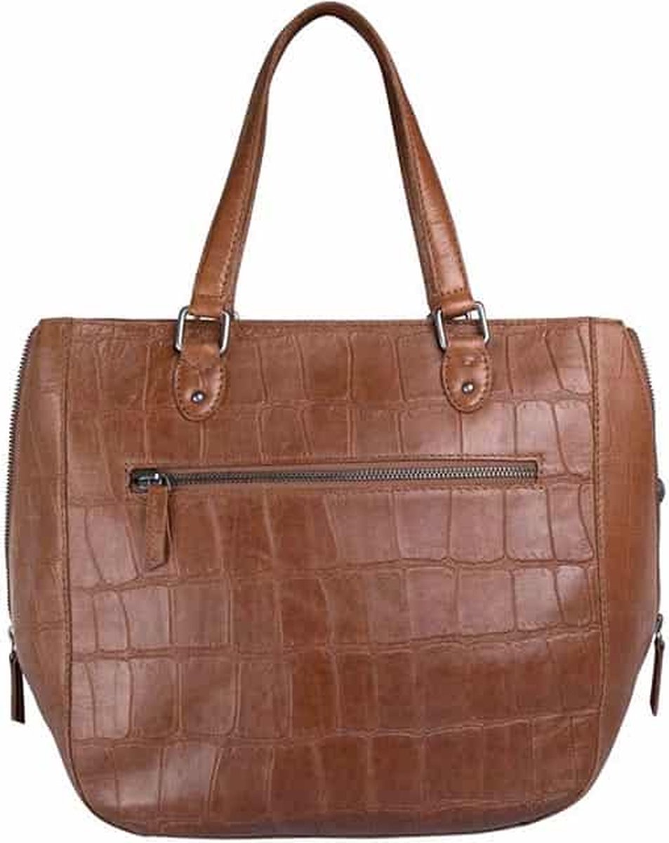 Cowboysbag - Big Croco Handbag Midvale Fawn | bol.com