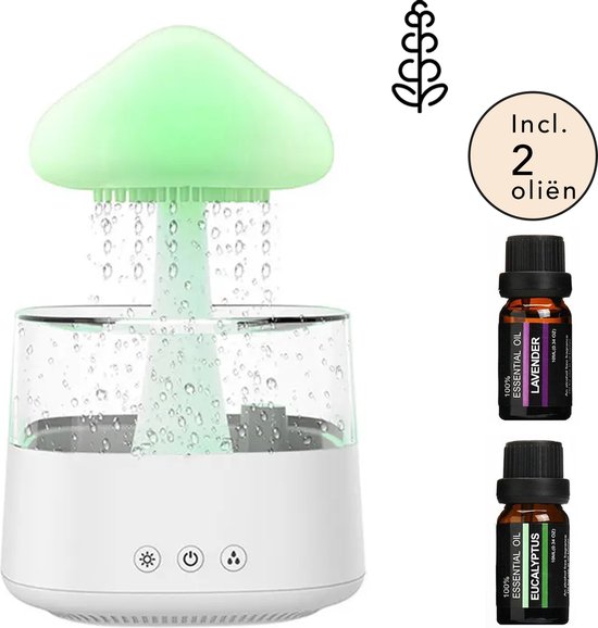 Seidon Aroma diffuser - Geurverspreider - Regen geluiden - Inclusief 2 ...