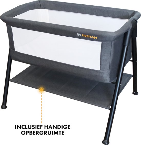 Deryan Criby - Wieg - Babybedje - 80x50 cm - Grijs | bol.com