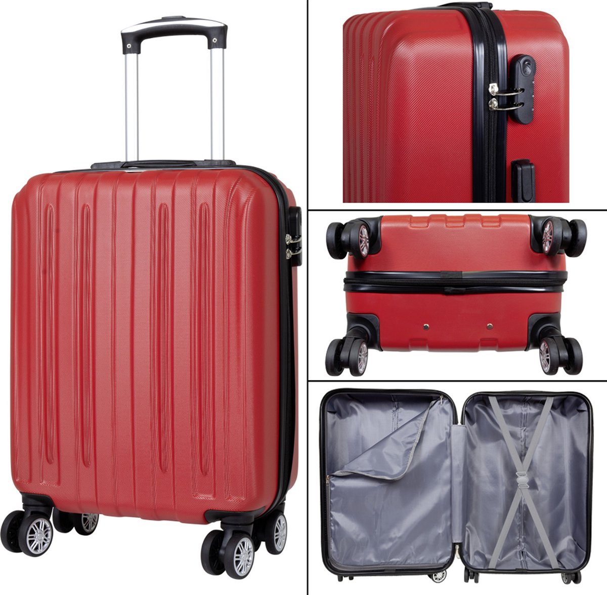 Reiskoffer - Koffer met TSA slot - Reiskoffer op wielen - Stevig ABS ...