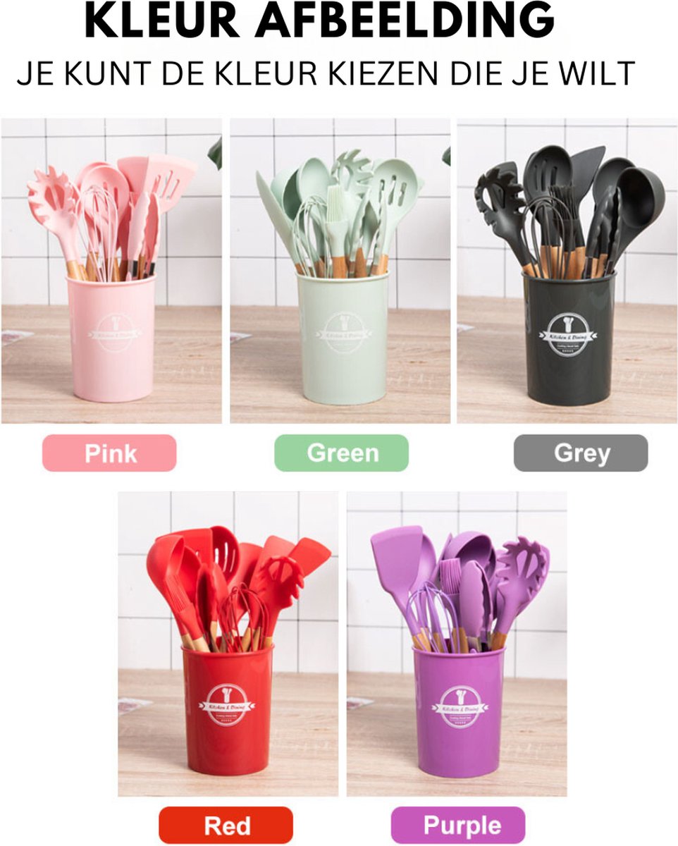 Spatelpot - Lepelpot Multifunctioneel - Keukengerei Houder Complete Set ...