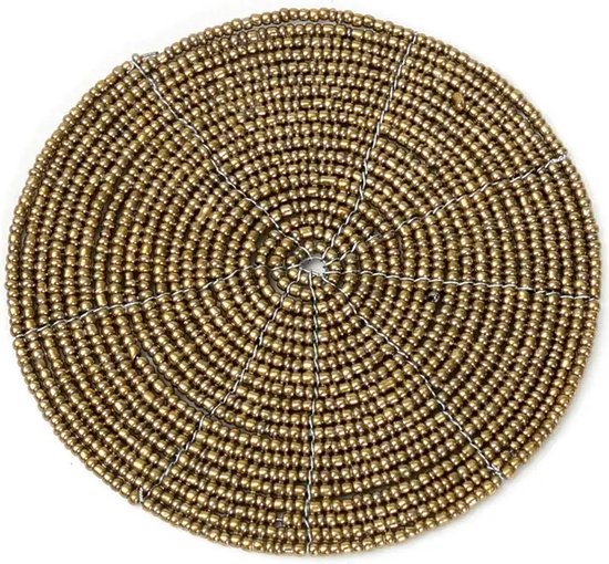 De Beaded Coaster - Goud - onderzetter - Home decoration - Interieur ...
