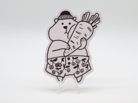 Knuffelende Bever Sticker - Dieren in het Dagelijks Leven | Vera's Arts ...