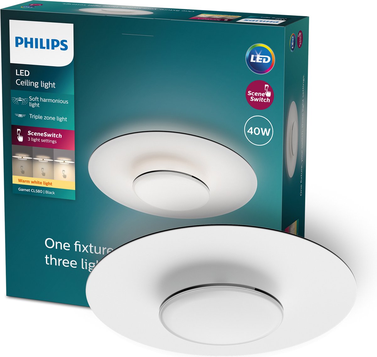 Philips Mauve plafondlamp - Wit - 2700K - 12W | bol.com