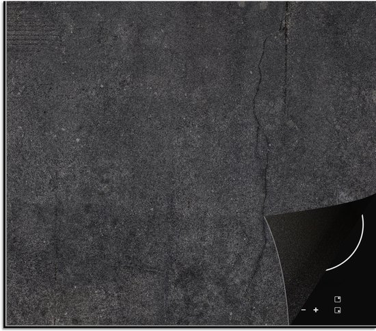 Inductie beschermer - Inductie mat - Beton print - Zwart - Industrieel ...