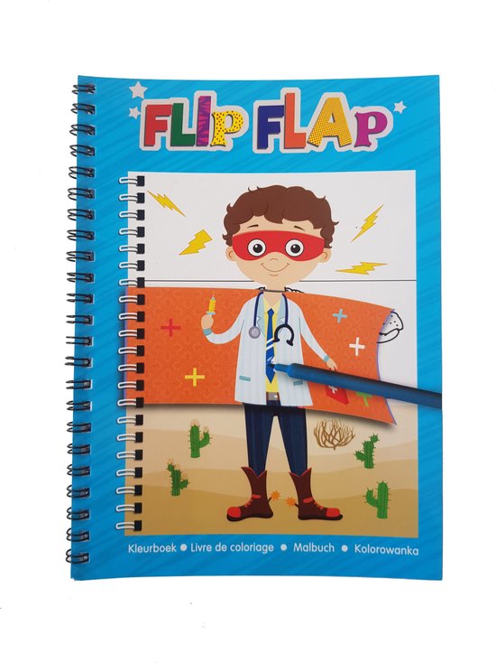 Flip & Flap Colouring Book - Jongen - Kleurboek Peuter - Kleurboek voor ...