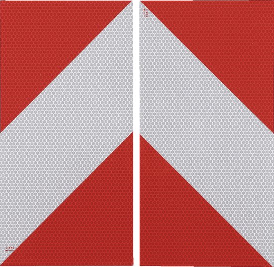 Reflecterend rood wit markeringsbord - magneetfolie - 8 stuks | bol.com