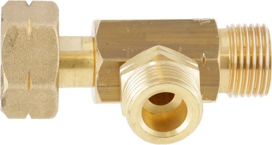 T-stuk Shell aansluiting van 2x fles en regelaar | bol