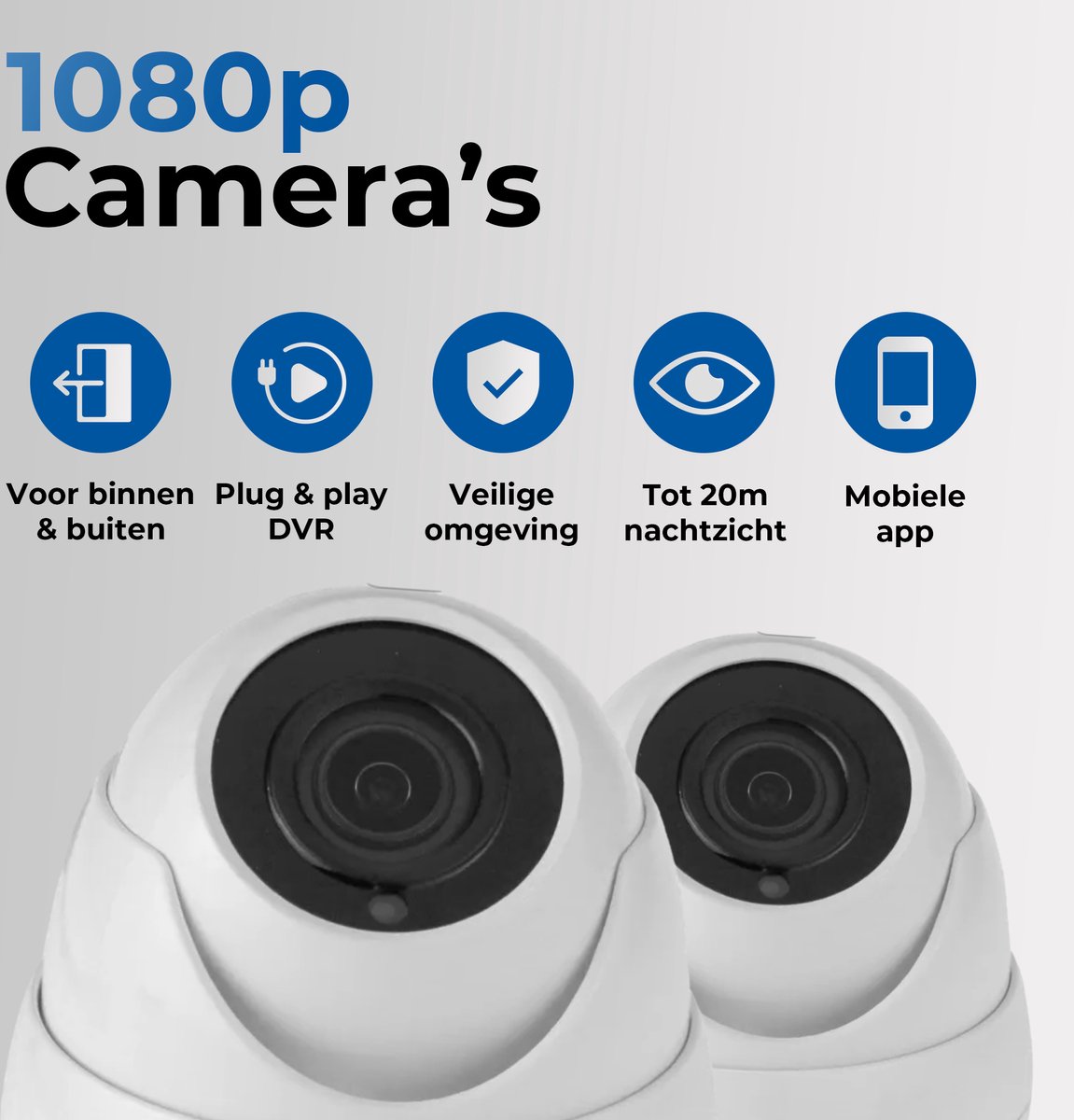 Compleet Camera Beveiliging Set met 4x POE Camera - Bekabeld - + 1TB HDD -... | bol.com