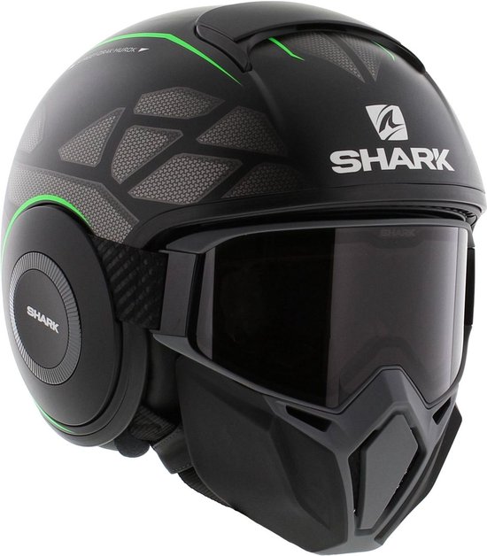 Shark Helm Street Drak Hurok mat zwart groen | bol.com