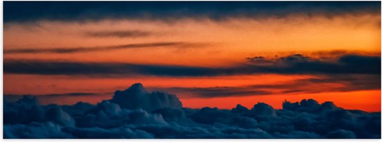 Poster (Mat) - Wolken - Lucht - Kleuren - 90x30 cm Foto op Posterpapier ...