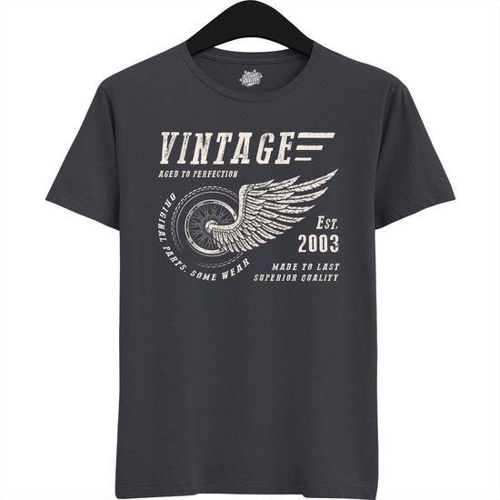 A Vintage Motorcycle Addict Est 2003 | Retro Verjaardag Motor Cadeau ...