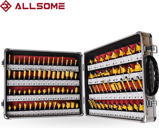 Allsome 100 Stks/set 1/4 Inch Shank Tungsten Carbide Router Bit ...