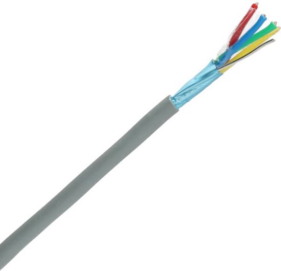 Signaalkabel 2x2x0,8 mm grijs - rol van 100 meter | bol