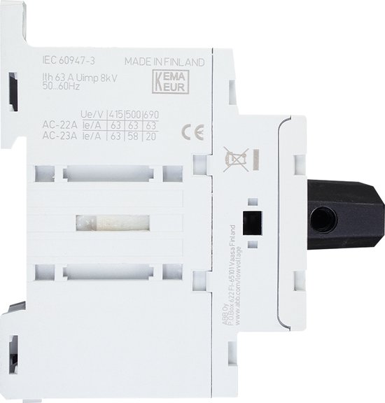 ABB hoofdschakelaar 4-polig 63A (0903.041) | bol.com