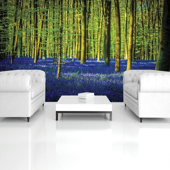 Fotobehang - Vlies Behang - Bos met Bloemen - 208 x 146 cm | bol.com