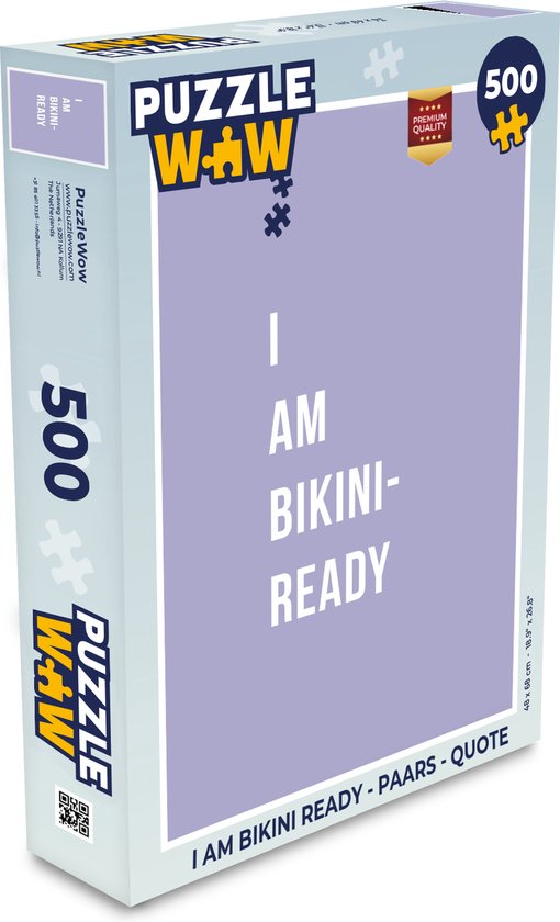 Puzzel I am bikini ready - Paars - Quote - Legpuzzel - Puzzel 500 ...