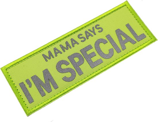 Always Prepared - Mama says i'm special patches - Neon groen - honden patch - honden... | bol
