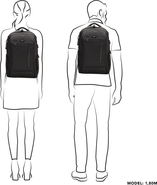 Beagles Originals Business Rugzak - tot 17" laptop vak - USB ...