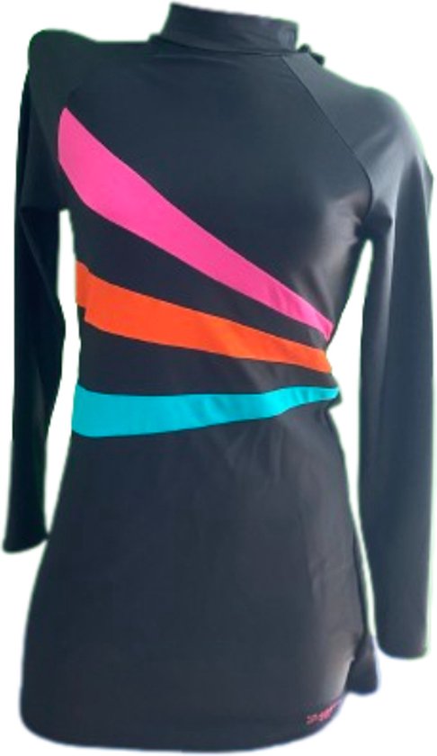 Zoggs Burkini - Zwempak Dames - Burqini badpak - Maat 34 - zwart/roze ...